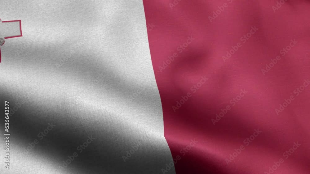 Flag Of Malta - Malta Flag High Detail - National flag Malta wave ...