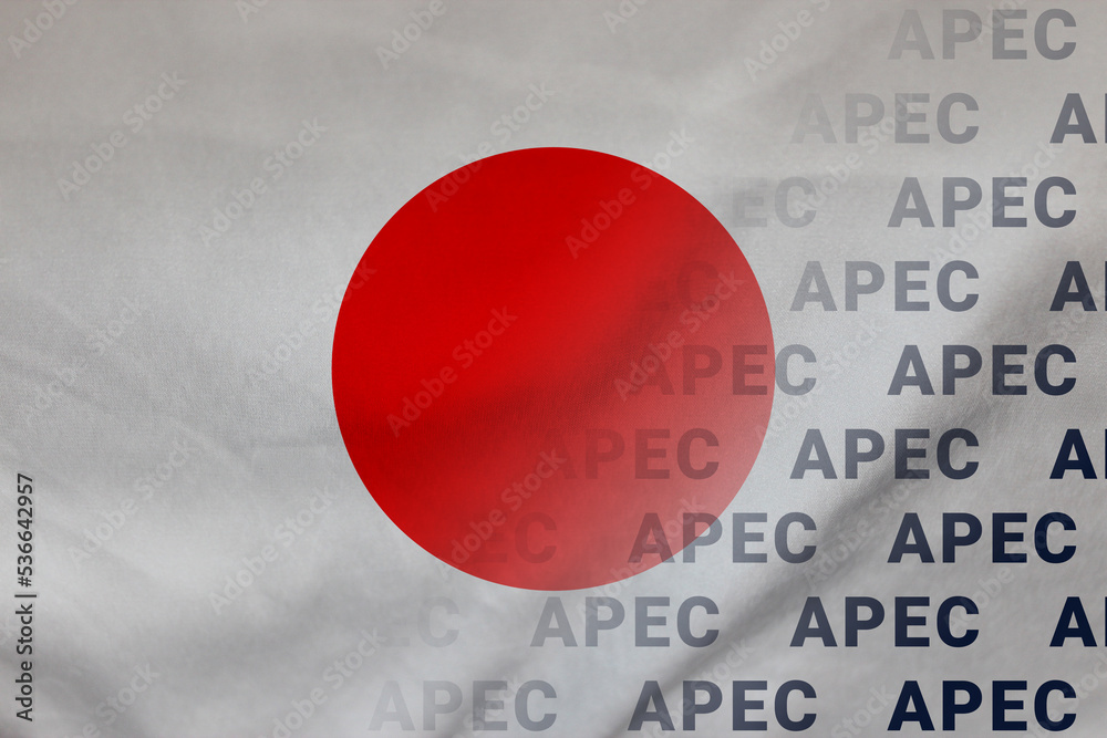 Japan flag APEC symbol agreement Stock Illustration | Adobe Stock
