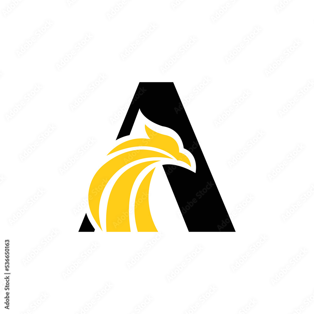 Letter A with eagle logo design. Eagle and letter A logo design Stock ...