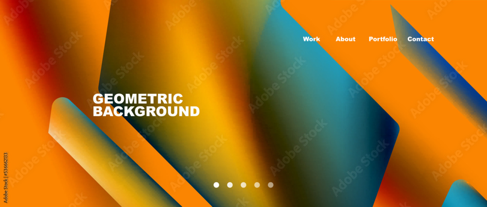 Abstract geometric landing page. Creative background for wallpaper ...