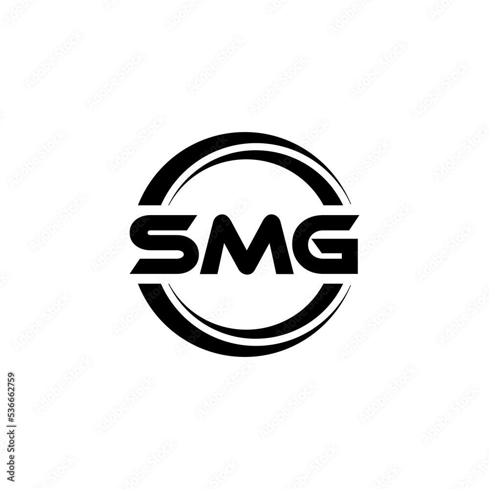 SMG letter logo design with white background in illustrator, vector ...