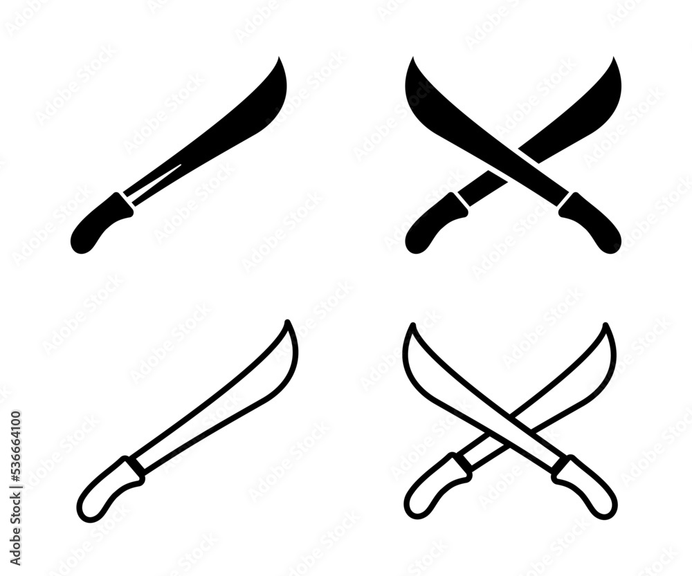 Ancient Swords Icons Set In Flat Style Vector Illustration. Weapon ...