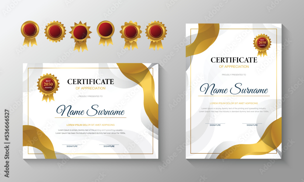appreciation,certificate of recognition,award certificate,flat design ...
