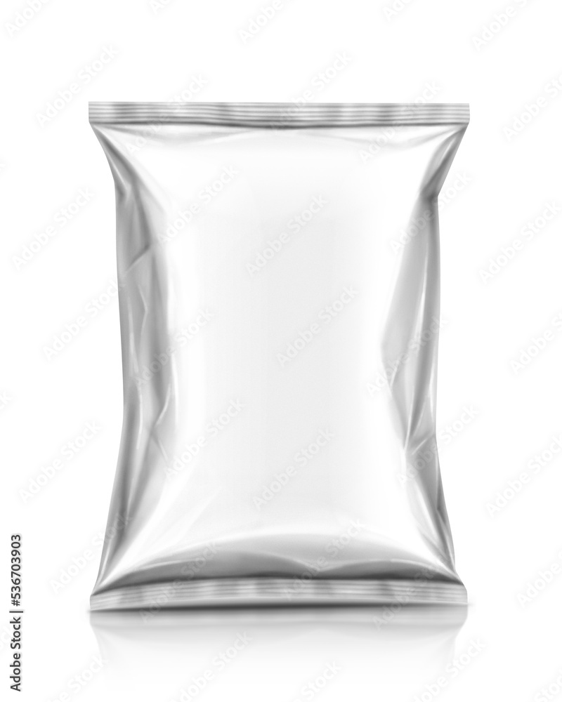 Blank packaging snack pouch for product design mock-up Stock Photo ...