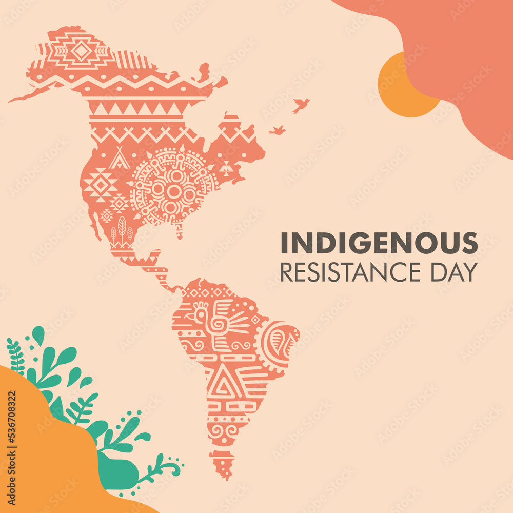 VECTORS. Editable banner for the Indigenous Resistance Day. Also known ...