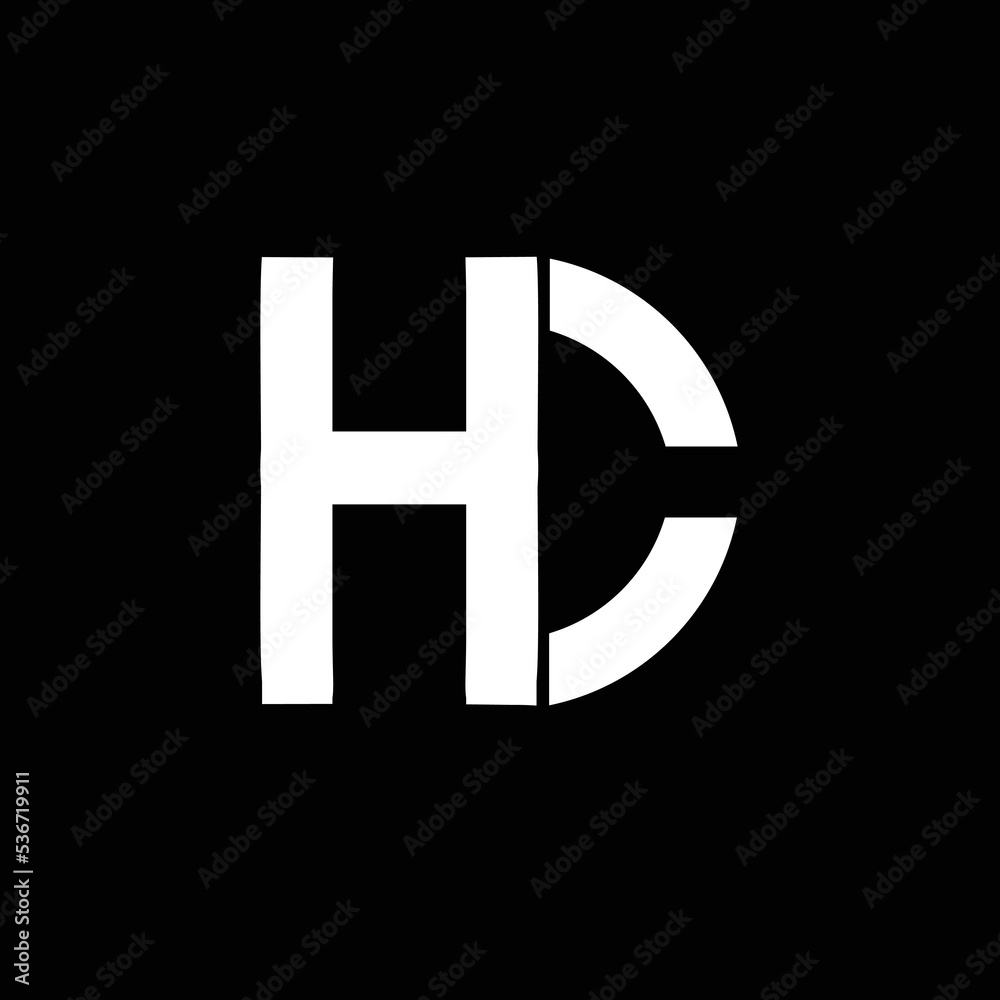HD HD Logo Design, Creative Minimal Letter HD HD Monogram Stock Vector ...