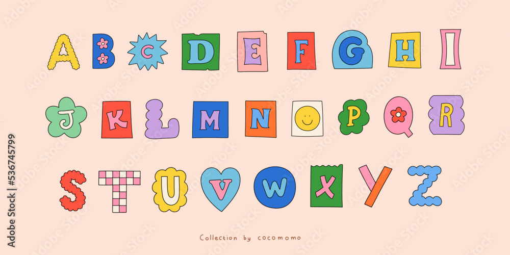 Ransom Note Letter Cut Out Alphabet Stock Vector | Adobe Stock