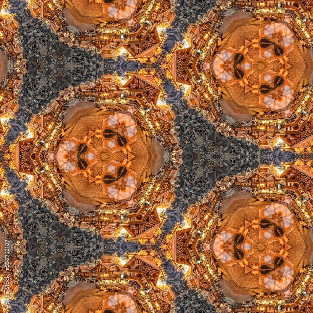 Mystical pattern design for the background. 3d illustration art for ...