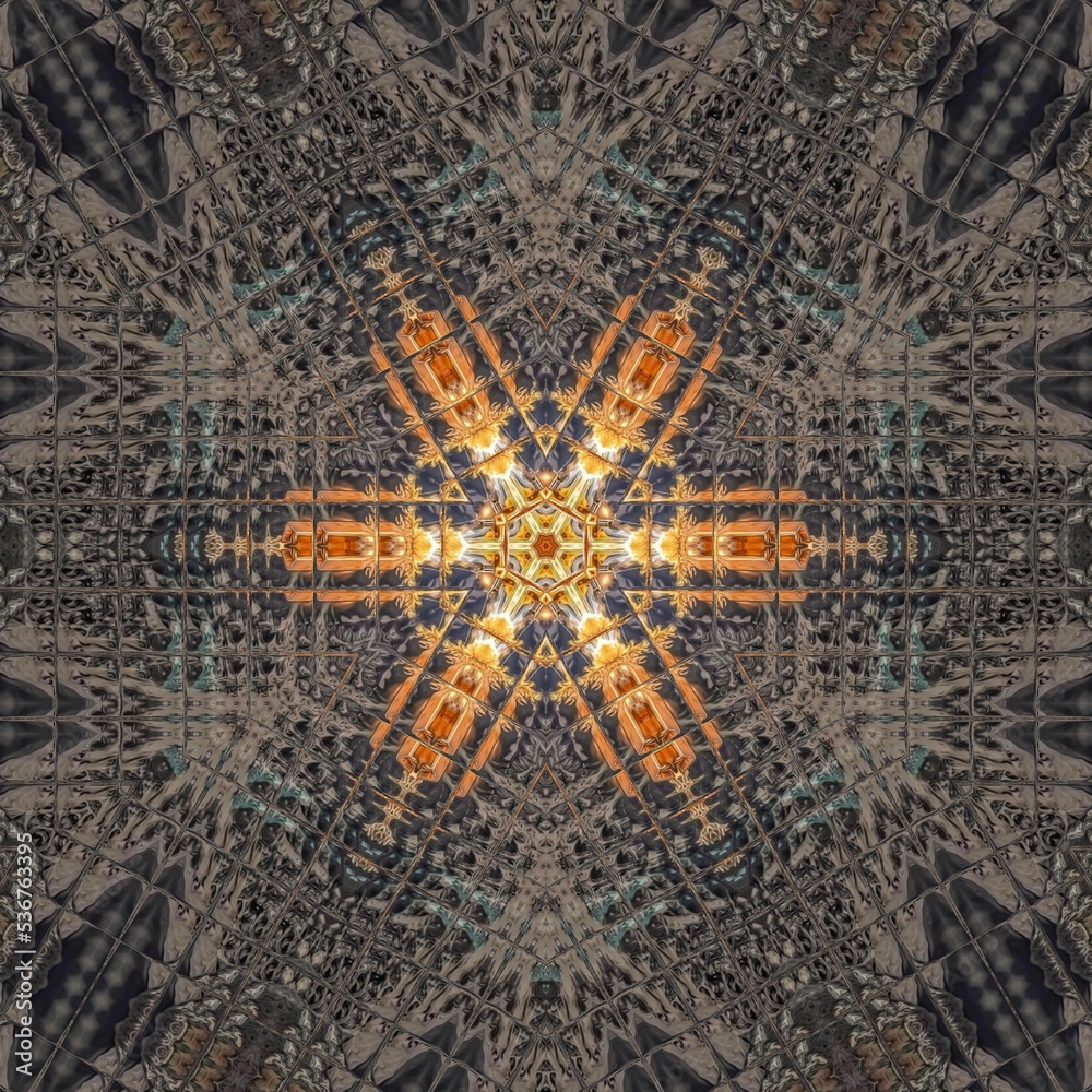 Mystical pattern design for the background. 3d illustration art for ...