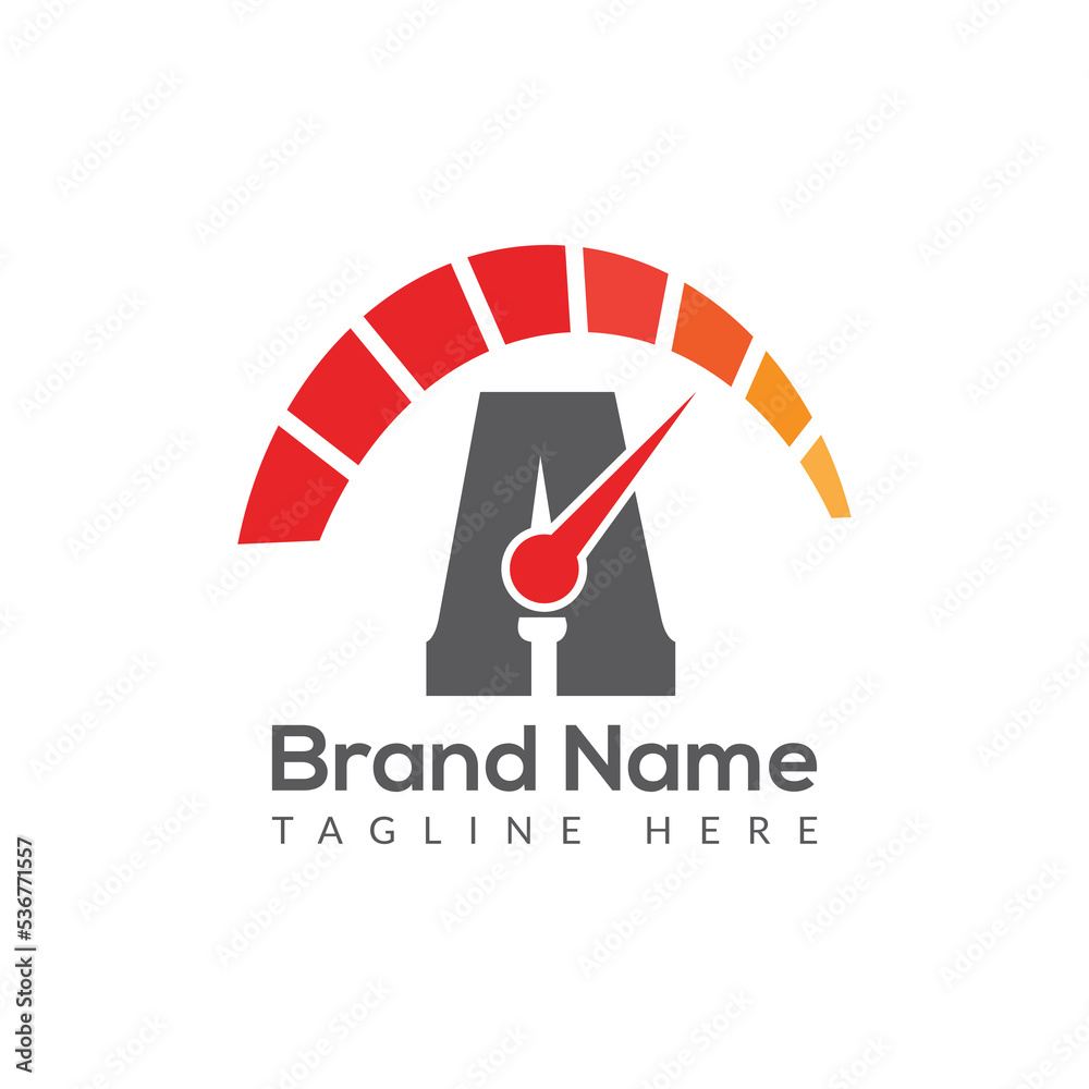 Speed Logo On Letter A Template. Speed On A Letter, Initial Speed Sign ...