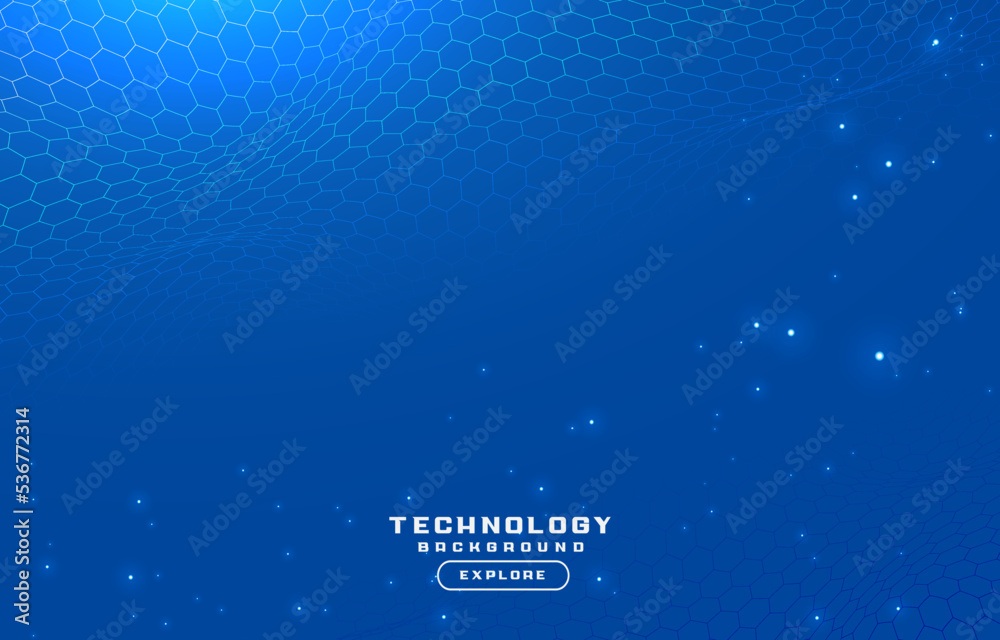 blue technology hexagonal background design vector illustration Stock ...
