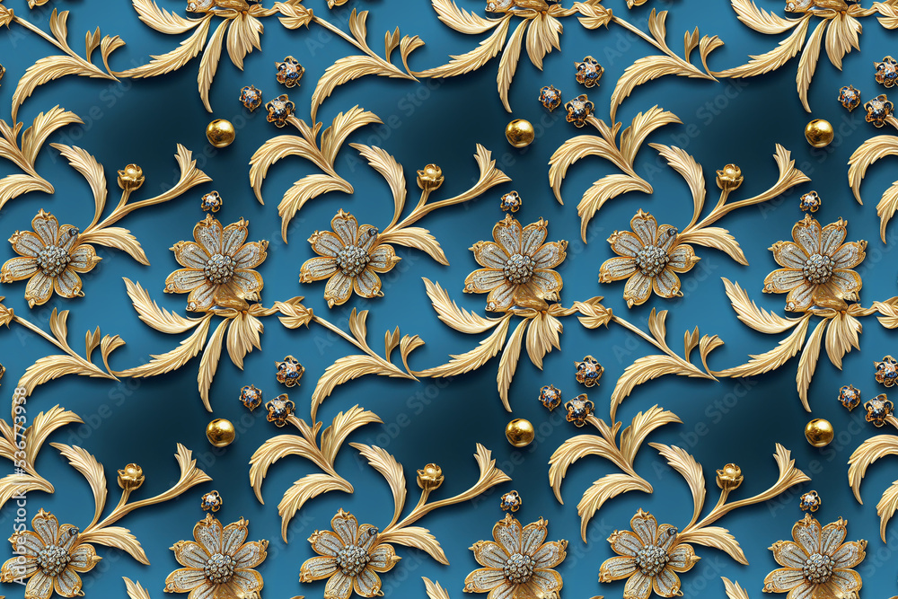 Beautiful floral wallpaper. Seamless repeat pattern for wallpaper ...
