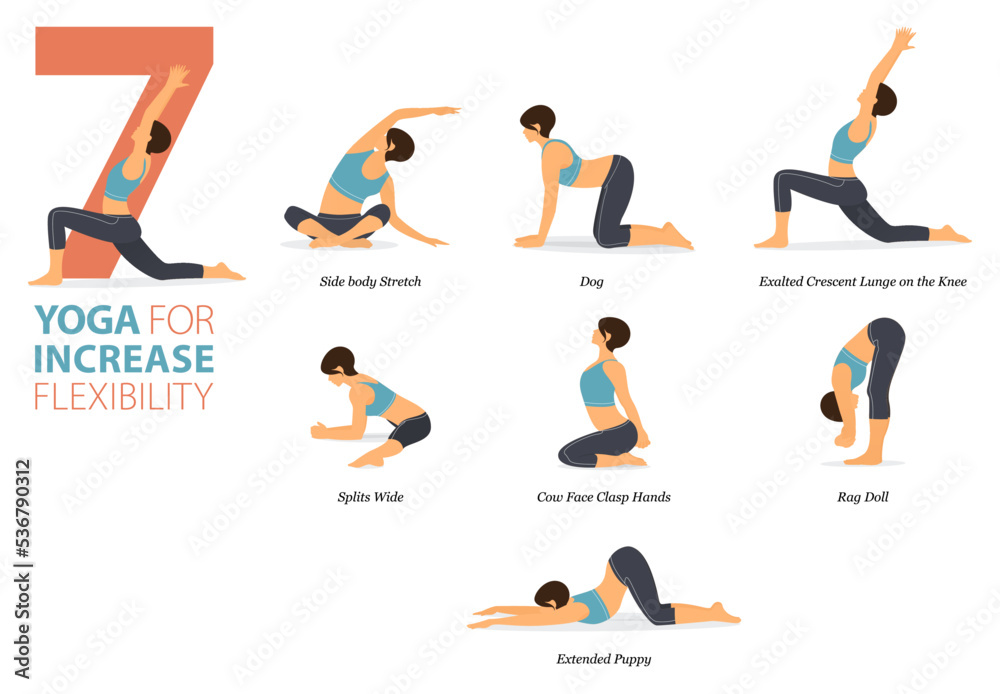7 Yoga poses or asana posture for workout in increase flexibility ...
