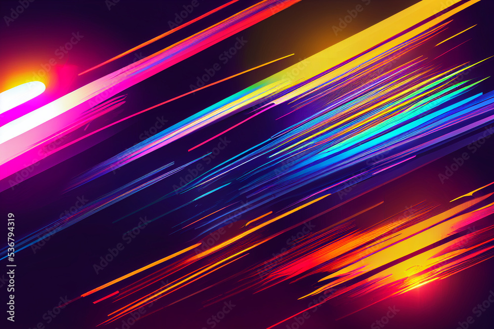 Neon Light Effect Concept Art Background Image Stock Illustration ...