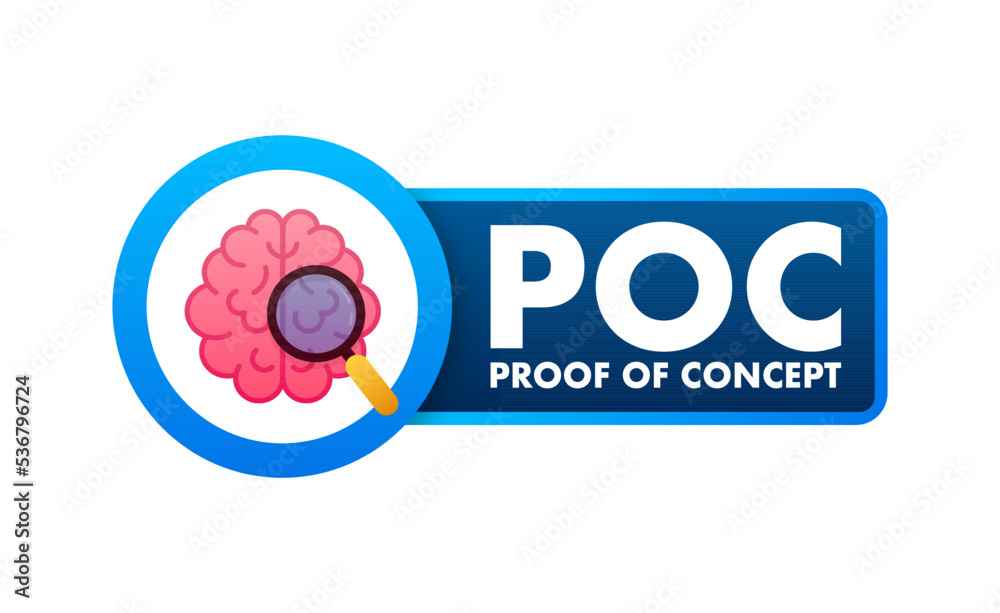 POC - Proof of Concept acronym banner. Business plan. Vector stock ...