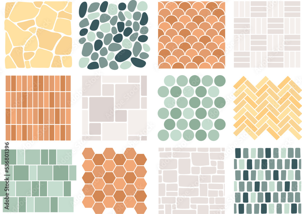 Decorative natural stone textures template. Top view rock yard floor ...