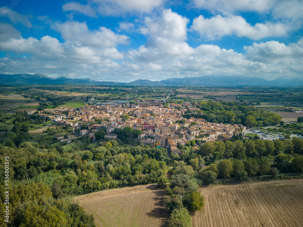 Peralada small medieval Spanish town on the Costa Brava in Girona ...