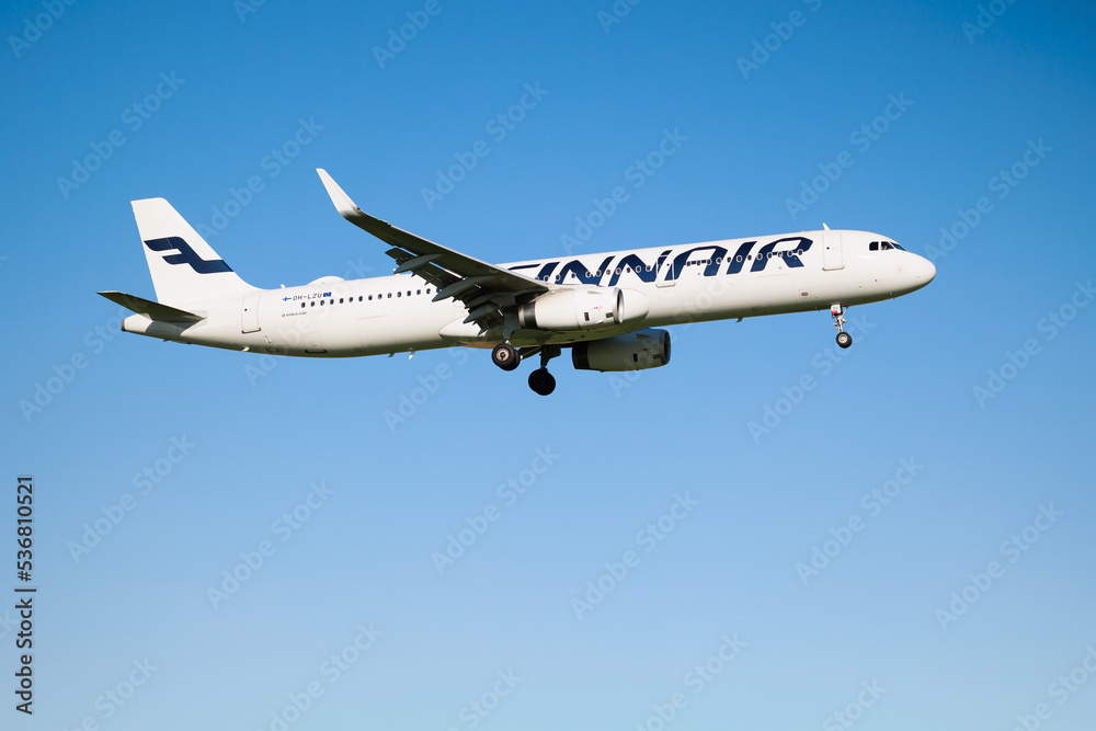 PRAGUE - October 9, 2022: Finnair Airbus A321-231 REG:OH-LZU at Vaclav ...