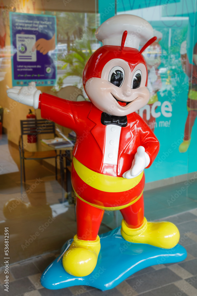 Statue of the Jollibee Mascot Statue, Manila Philippines Stock Photo ...
