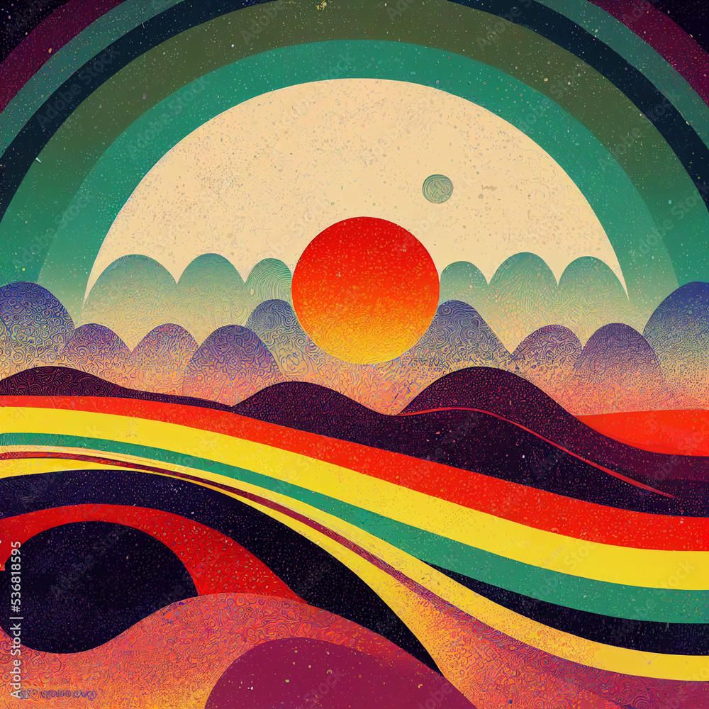 Collage Retro and Vintage, Pop-Art illustration collection, Psychedelic ...