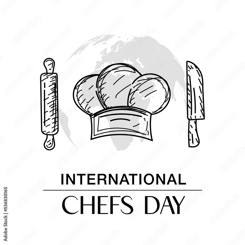 International Chefs Day October 20, Template for background, banner ...