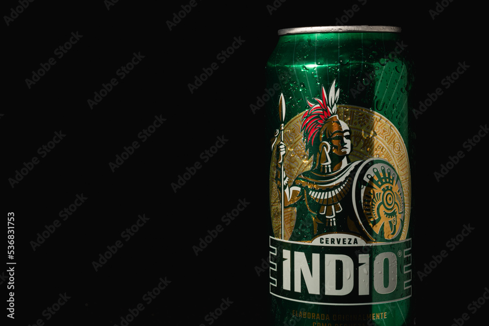 CDMX, Mexico City - Sep 2022 Indio is a dark Mexican Lager Vienna style ...