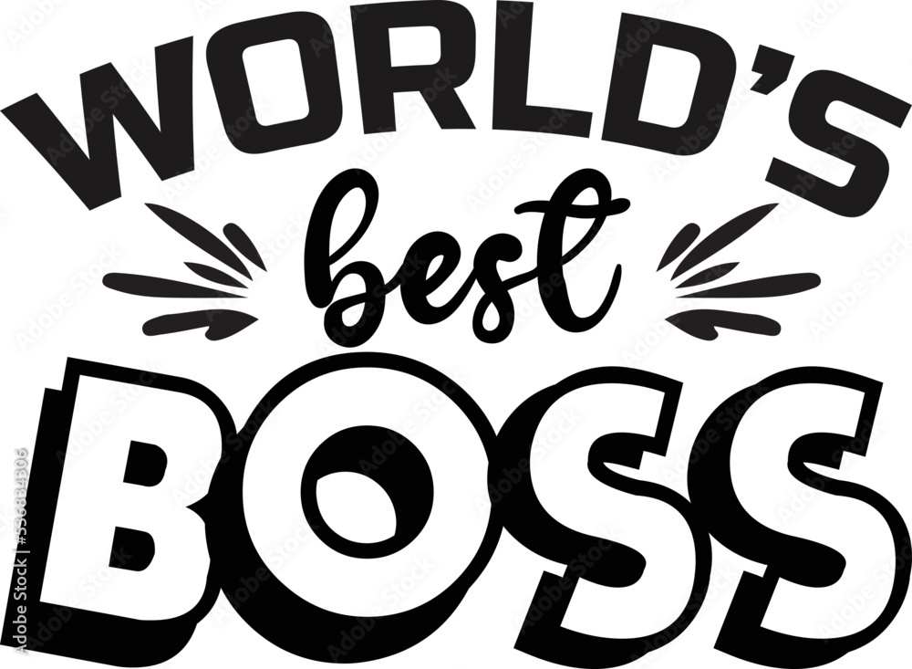 World’s best boss , school T-shirt design, school T-shirt vector ...