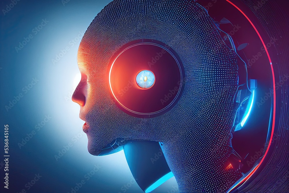 Artificial Intelligence art generated by an AI art application. AI as ...