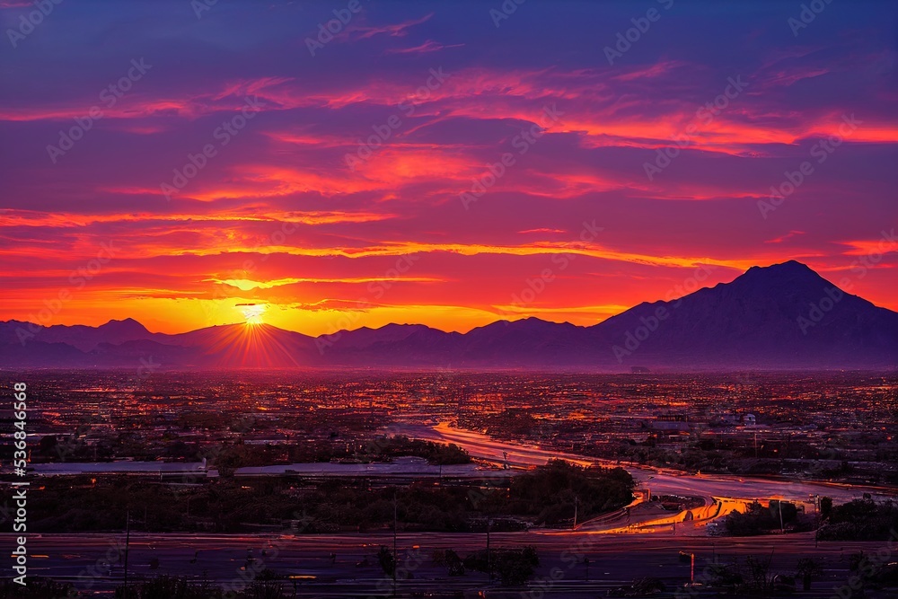 Gorgeous and colorful 3D rendered computer generated image of a bright ...