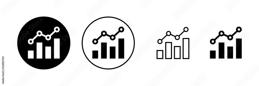 Growing graph icon vector. Chart sign and symbol. diagram icon Stock ...