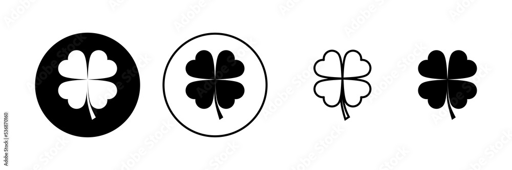 Clover icon vector. clover sign and symbol. four leaf clover icon ...