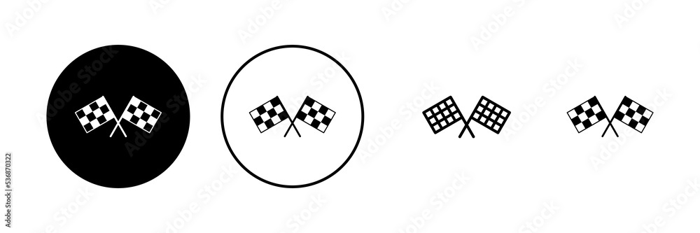 Racing flag icon vector. race flag sign and symbol.Checkered racing ...