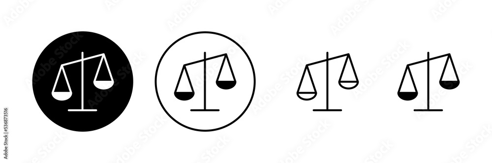 Scales icon vector. Law scale icon. Justice sign and symbol Stock ...