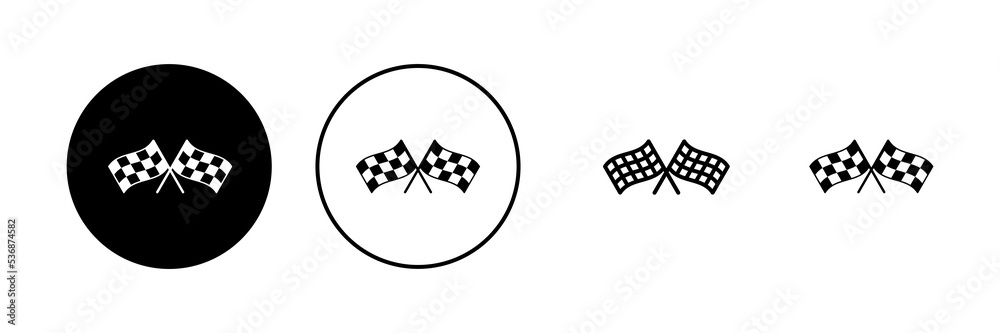 Racing flag icon vector. race flag sign and symbol.Checkered racing ...