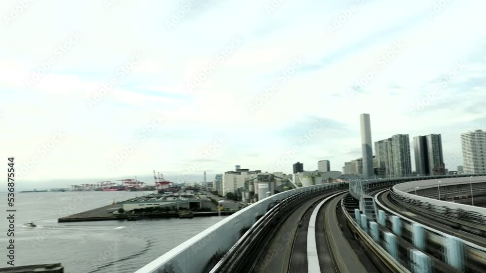Tokyo,Japan - October 9, 2022: (3x speed) The Tokyo Waterfront New ...