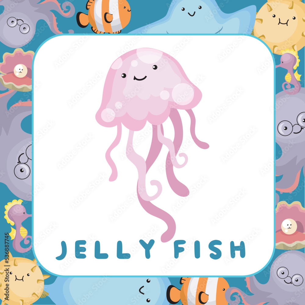 Sea animal flashcards for kids. Introducing the sea animals to children ...