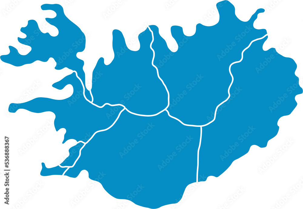 doodle freehand drawing of iceland map. Stock Illustration | Adobe Stock