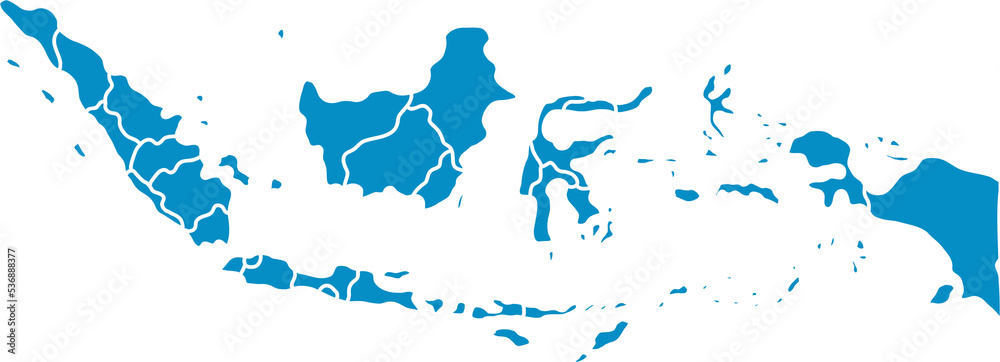 doodle freehand drawing of indonesia map. Stock Illustration | Adobe Stock