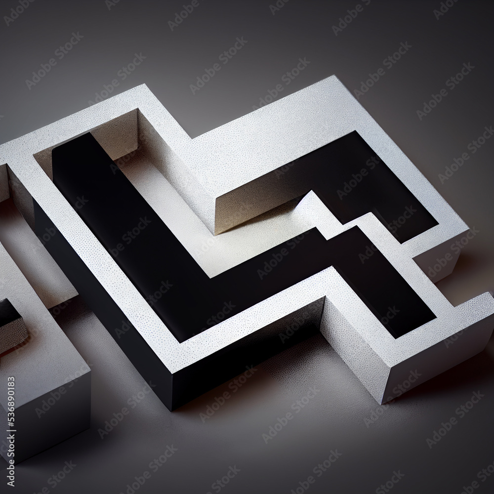 3D Logo Design Concept Art Illustration Stock Illustration | Adobe Stock