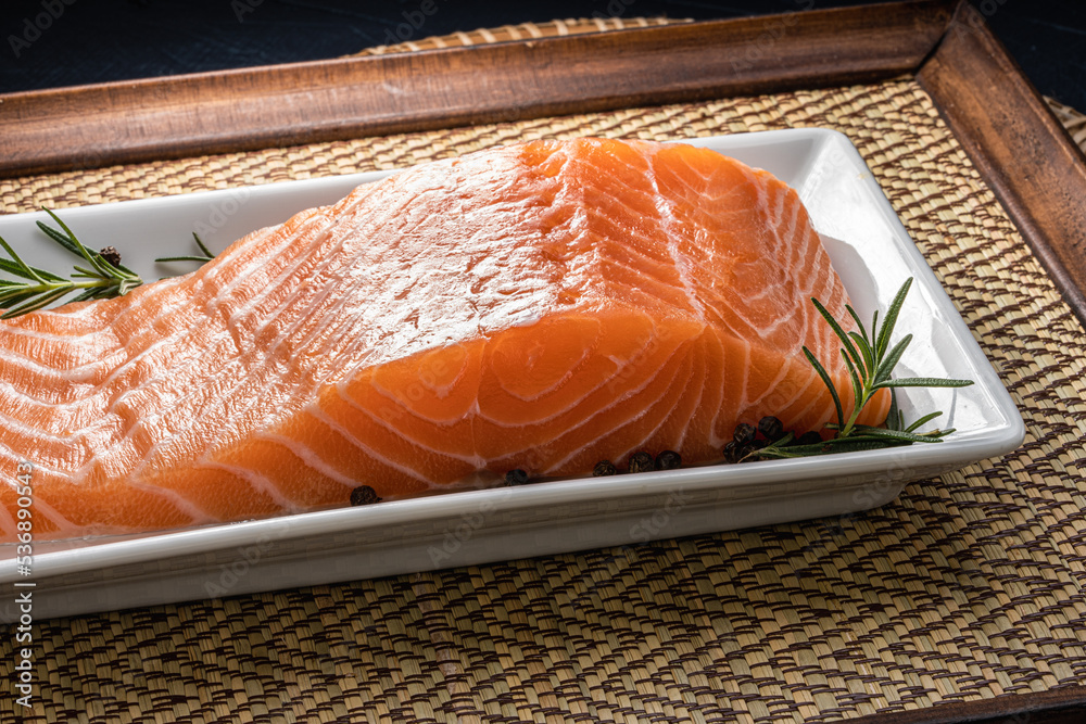 Fresh Salmon fish fillet, Natural Atlantic Norwegian Salmon Fillet ...