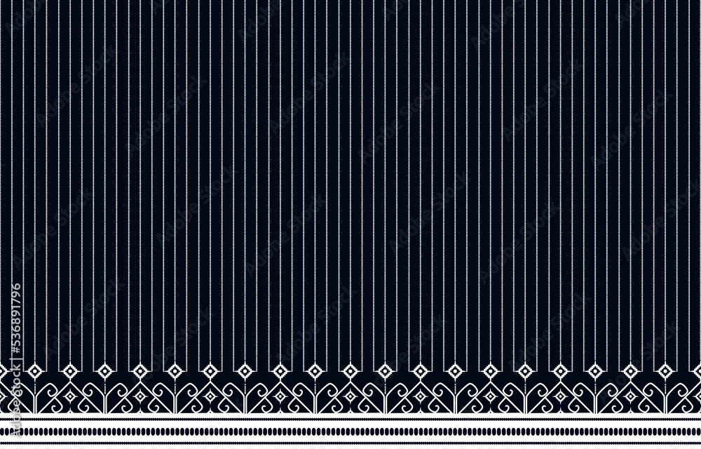 Geometric ethnic pattern Oriental and Asia traditional style. black and ...