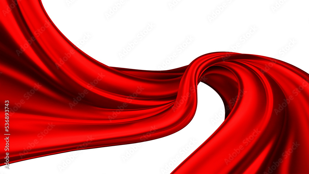 Flying Red Silk Stock Illustration | Adobe Stock