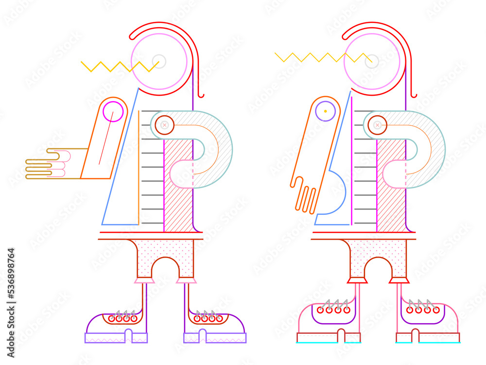 Neon colors line art isolated on a transparent background Abstract ...