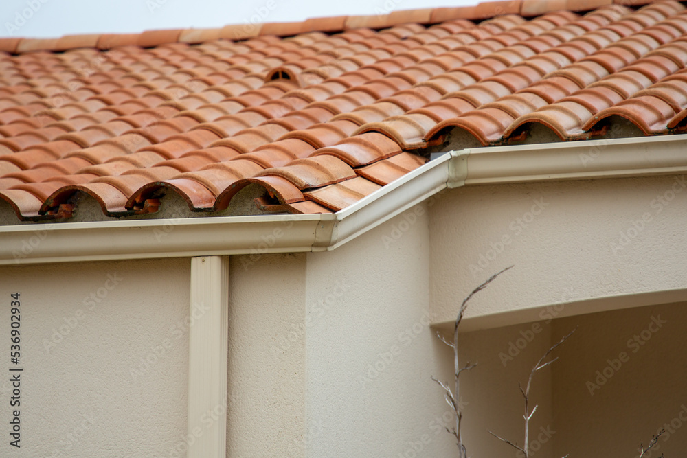 Poster gutters house construction new white rain gutter drainage System ...