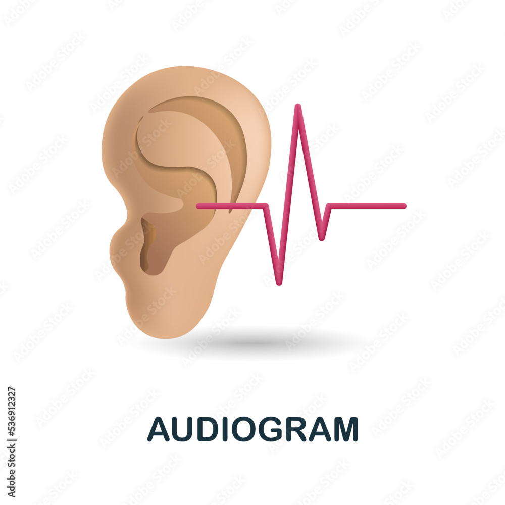 Audiogram icon. 3d illustration from health check collection. Creative ...