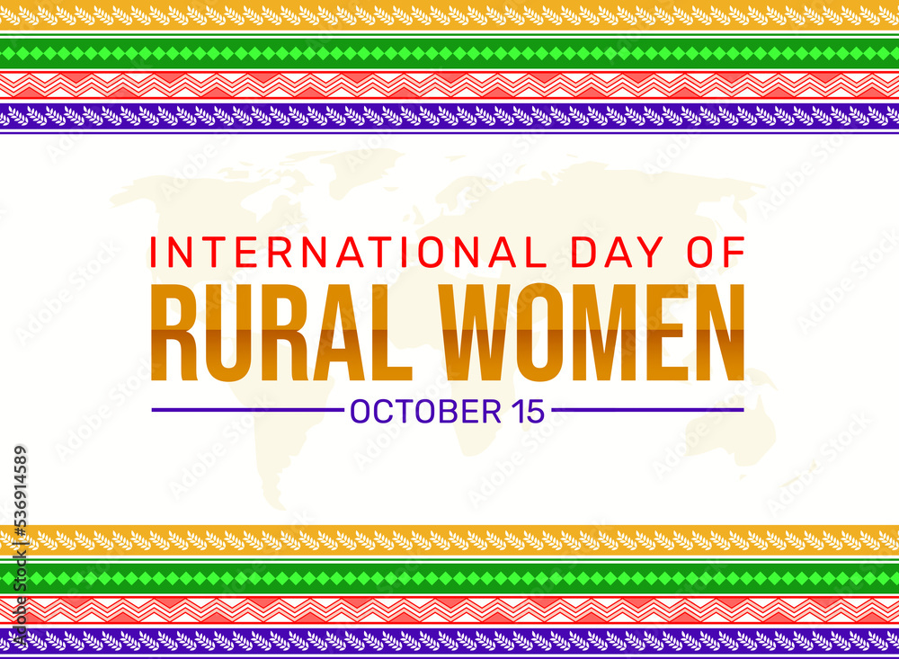 International Day of Rural Women wallpaper in the traditional colorful ...