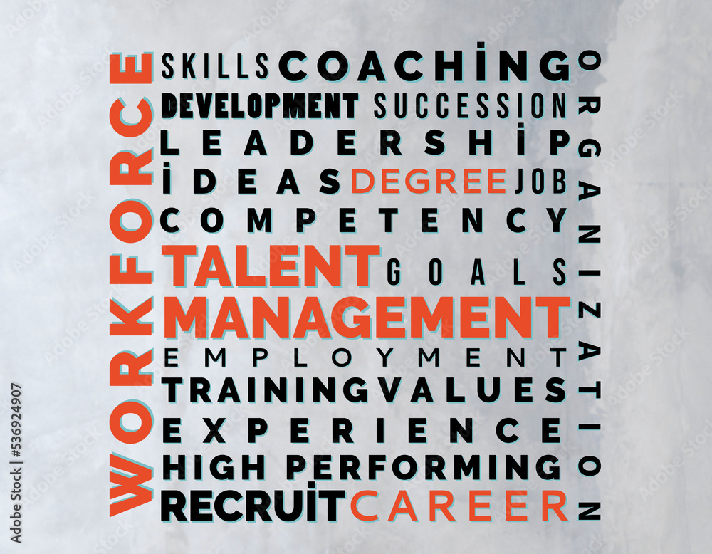 Talent Management word cloud template. Business concept background ...