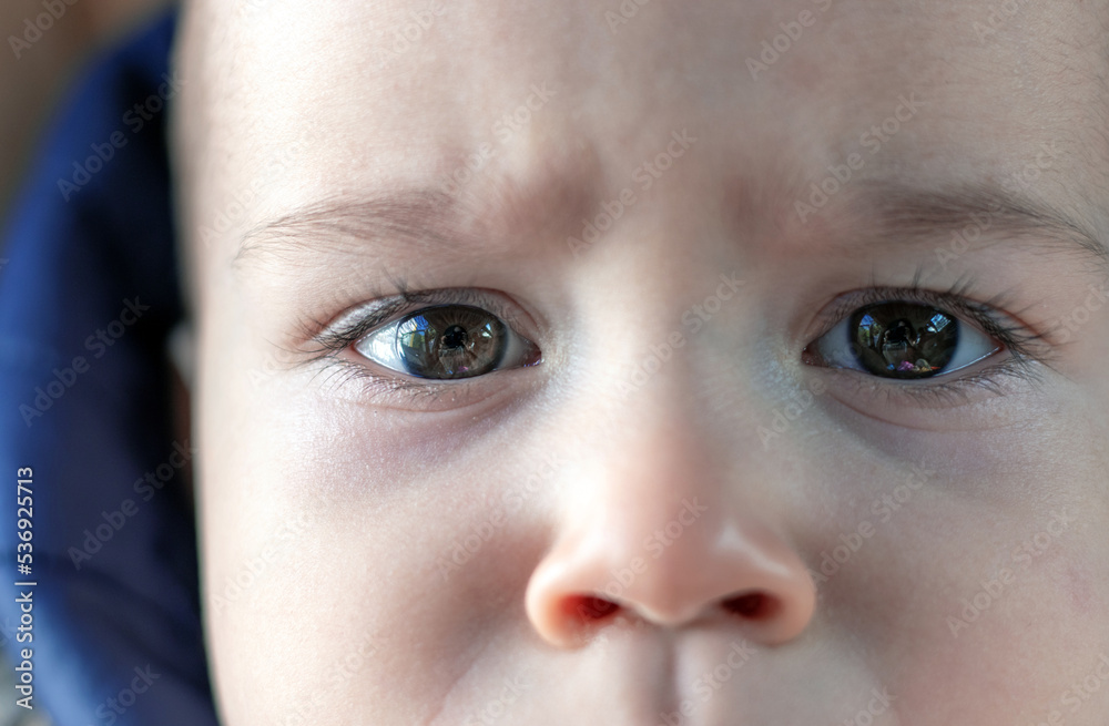 face details parts of baby boy child kid.angry nervous toddler crying ...