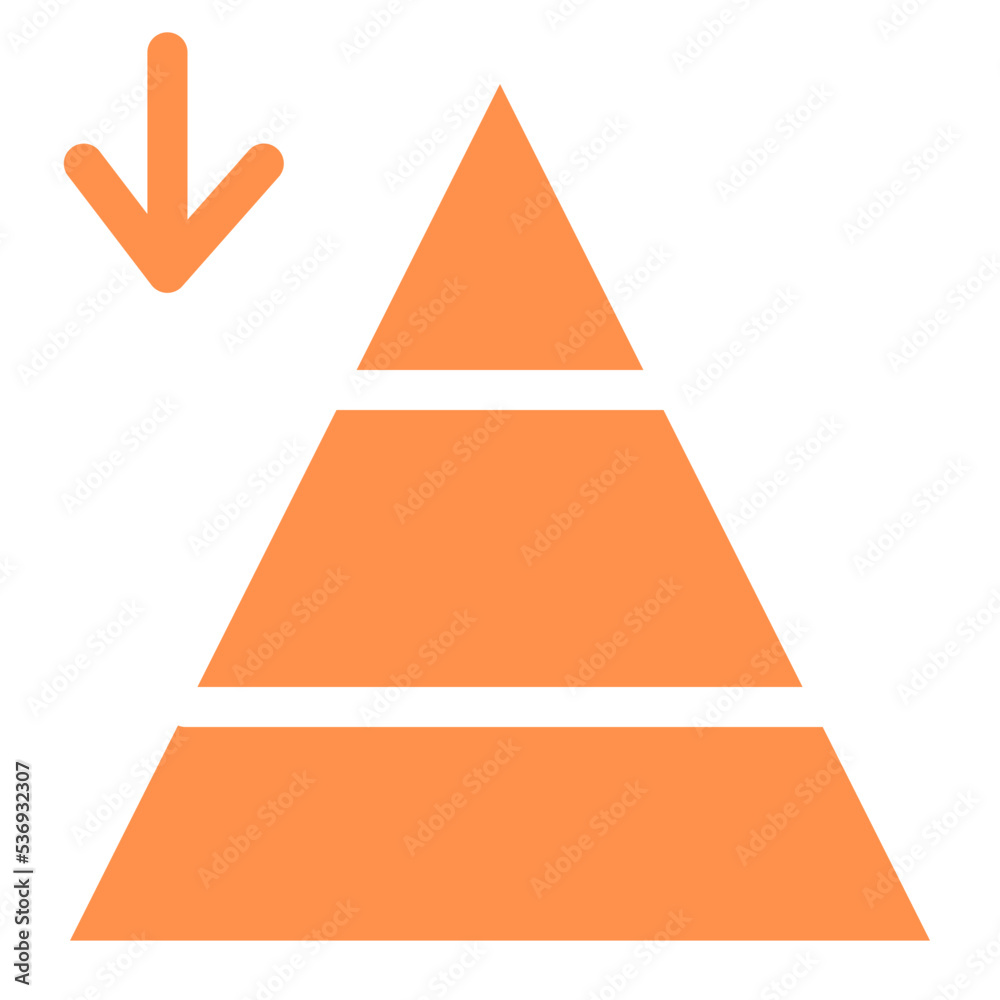 pyramid triangle hierarchy structure management icon Stock Vector ...