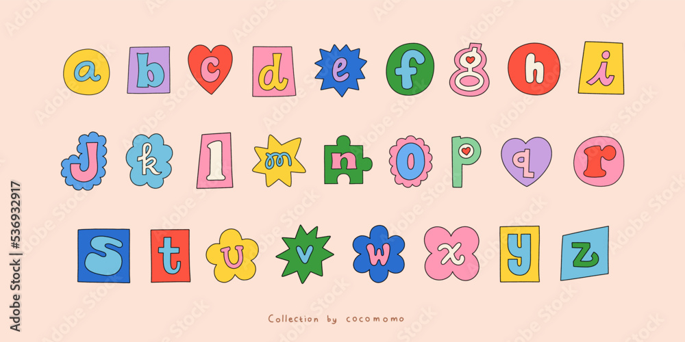 Ransom Note Letter Cut Out Alphabet Stock Vector | Adobe Stock